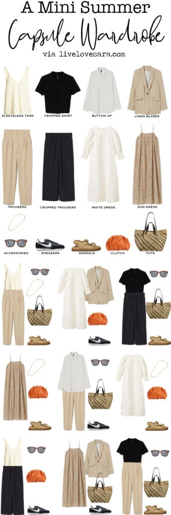 Mini Summer Capsule Wardrobes for Warm and Cool Palettes - livelovesara