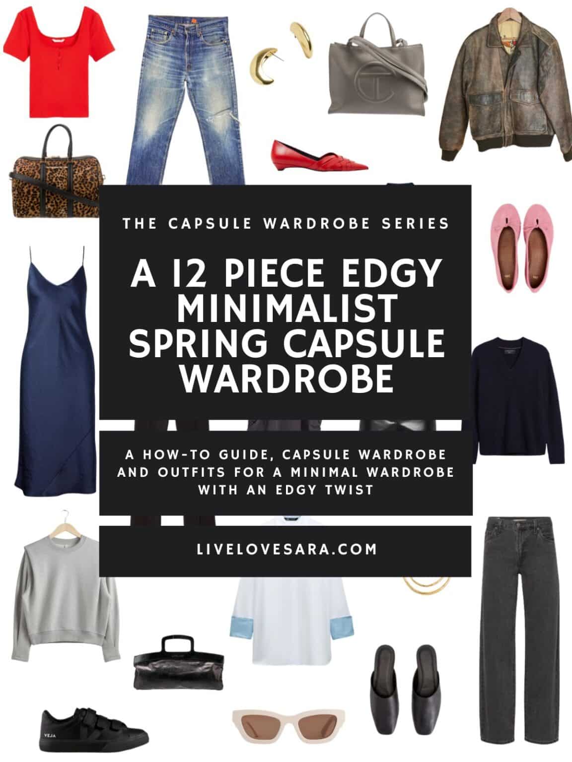 A 12 Piece Edgy Minimalist Spring Capsule Wardrobe - livelovesara