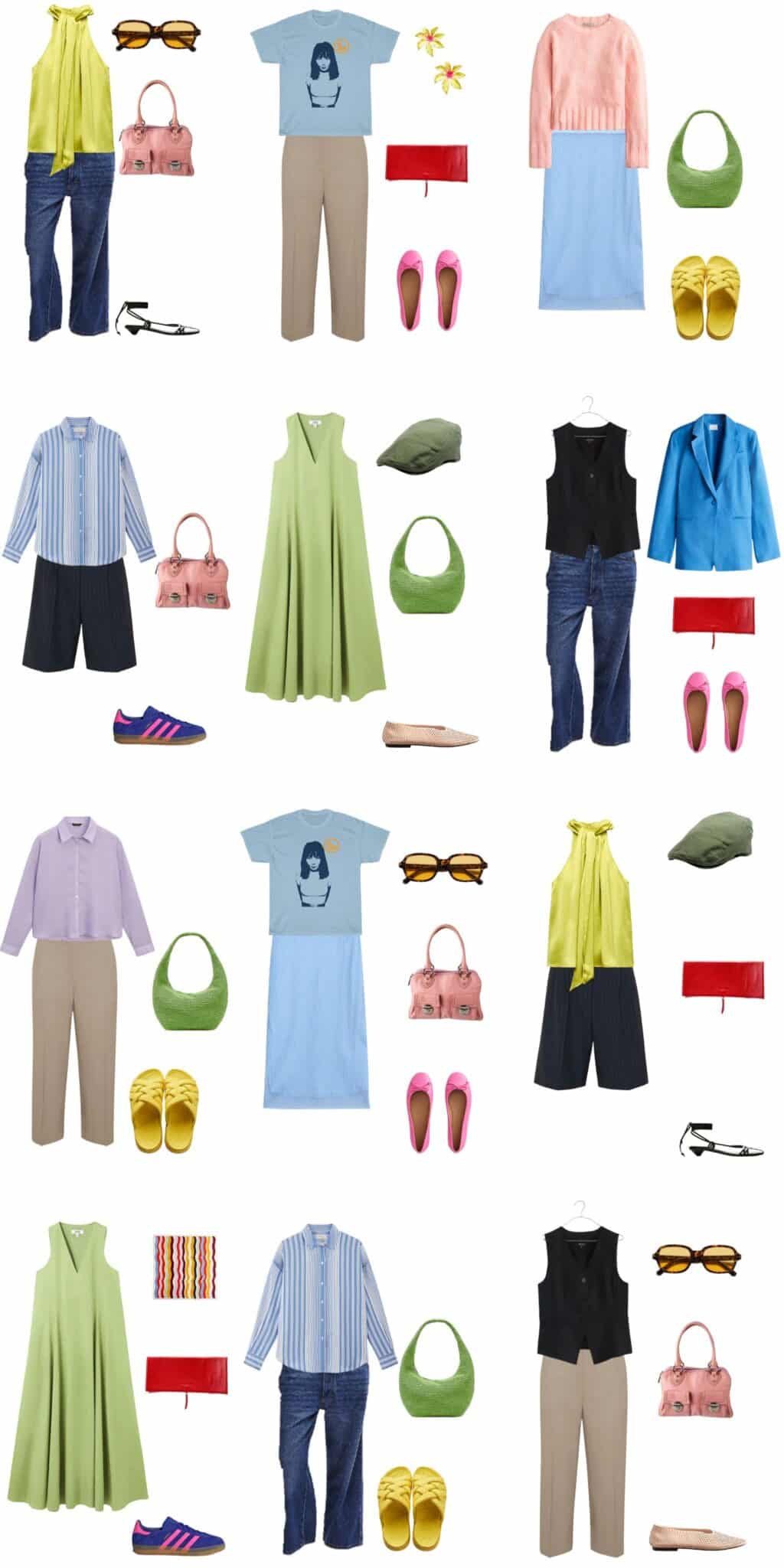 A 12 Piece Colourful Summer Capsule Wardrobe Using Colour Theory ...